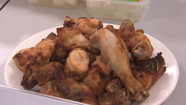 투명한 프라이드 치킨